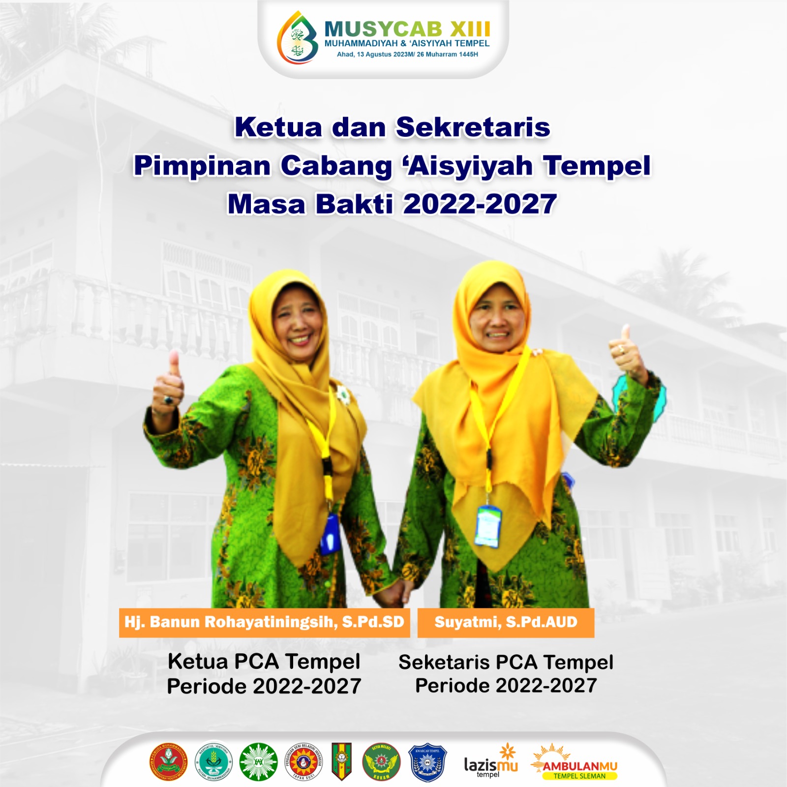 H. Samsul Alam S.Ag MSi dan Hj. Banun Rohyatiningsih S.Pd Sd Pimpin PCM ...